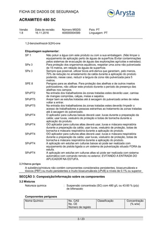 Acramite ficha segurança | PDF