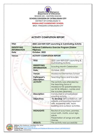 ACR 2022 For scouting Month Celebration. | DOCX