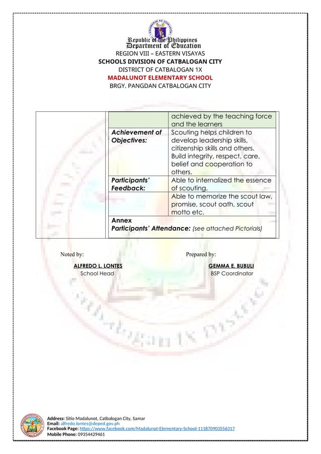 ACR 2022 For scouting Month Celebration. | DOCX