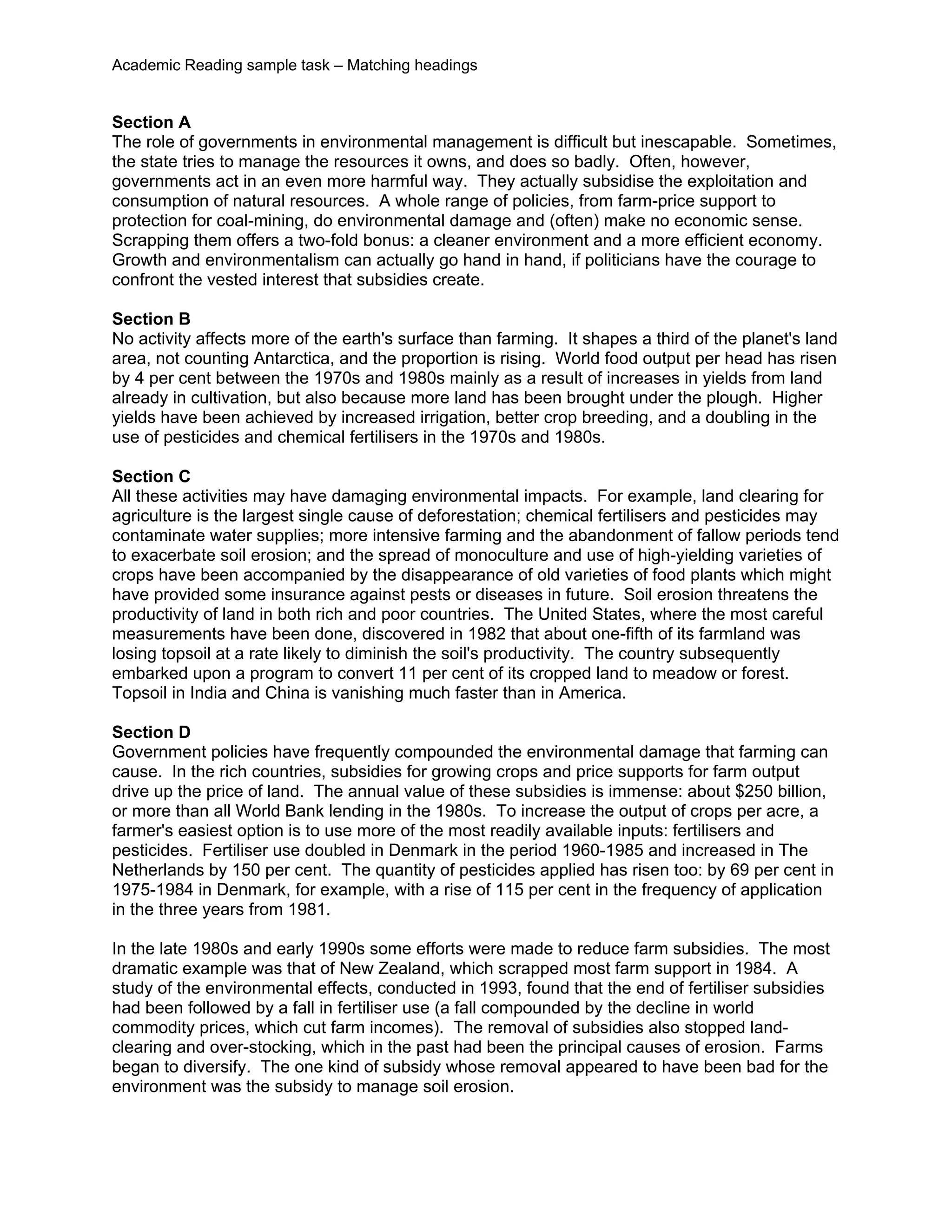 Ac reading matching headings | PDF