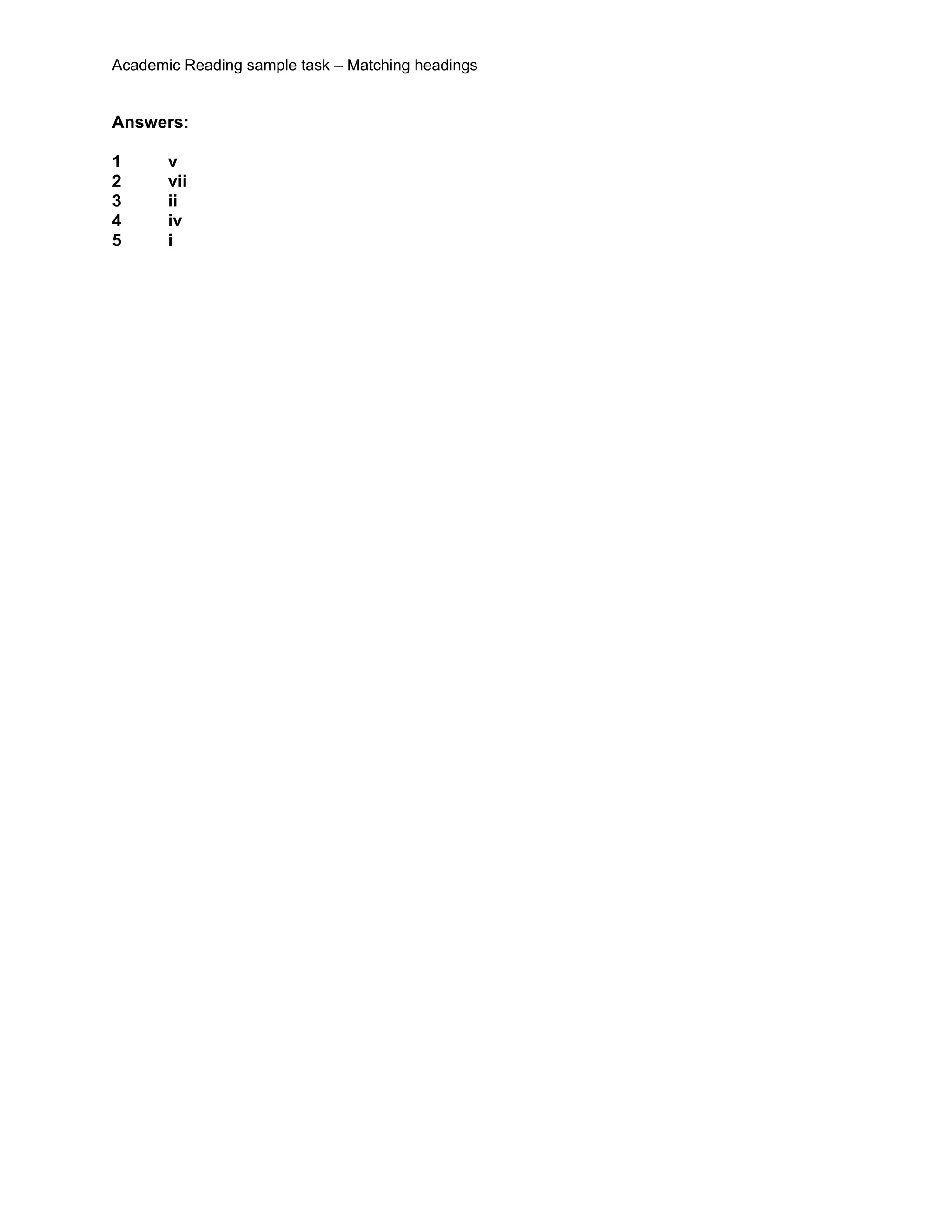 Ac reading matching headings | PDF