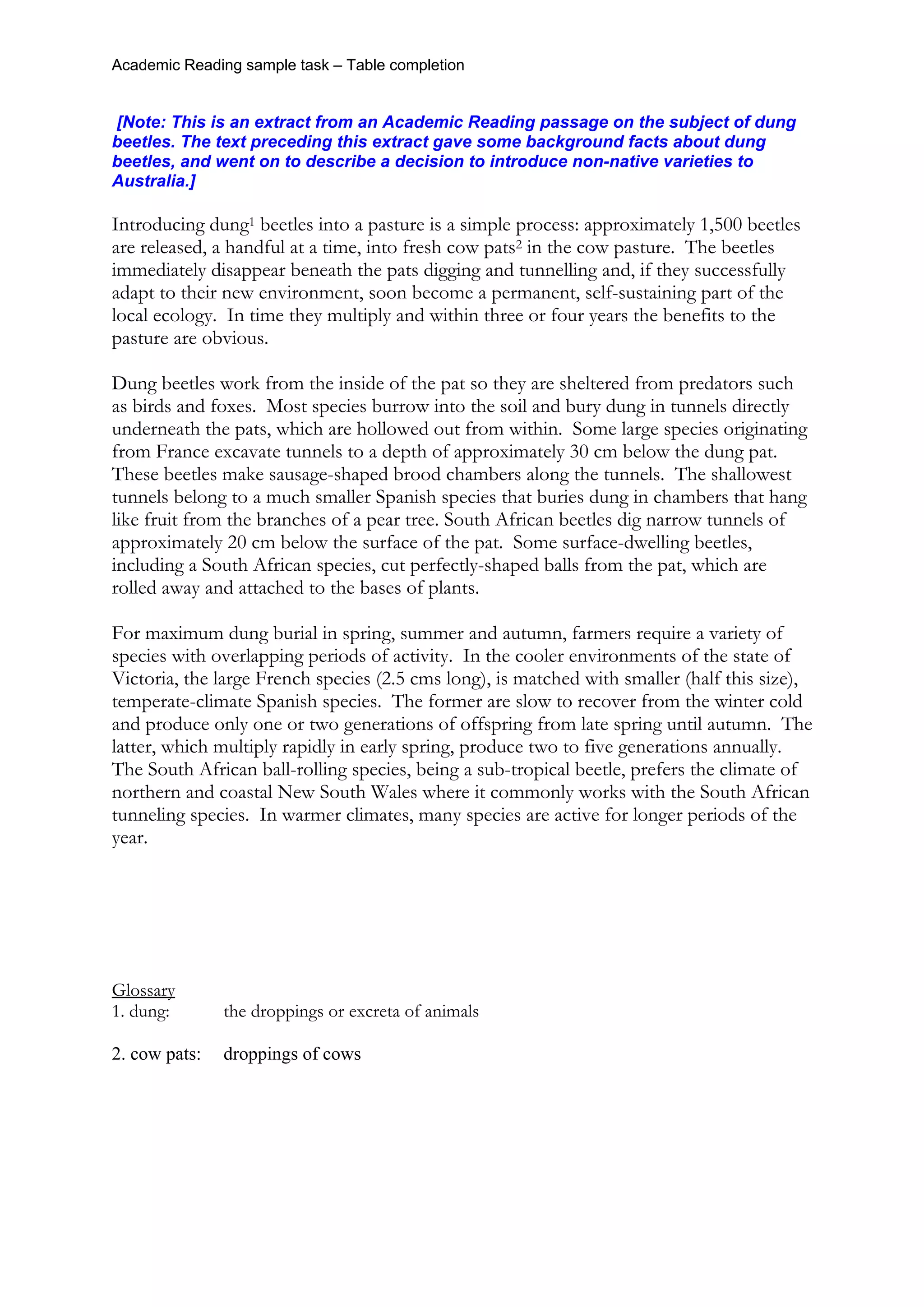 Ac reading table completion | PDF