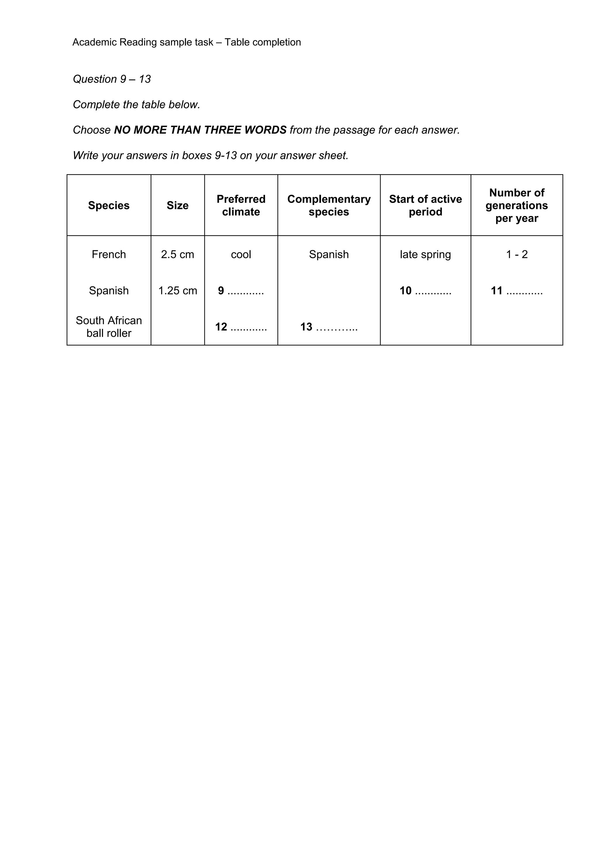 Ac reading table completion | PDF