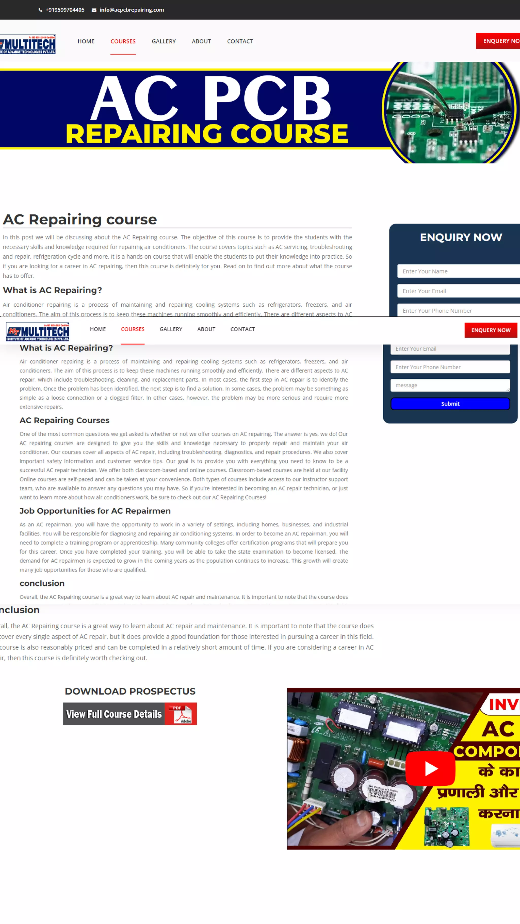 Ac Repairing Course | Ac Repairing Course In Delhi, India | PDF