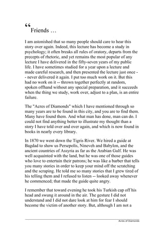 Acres of diamond | PDF