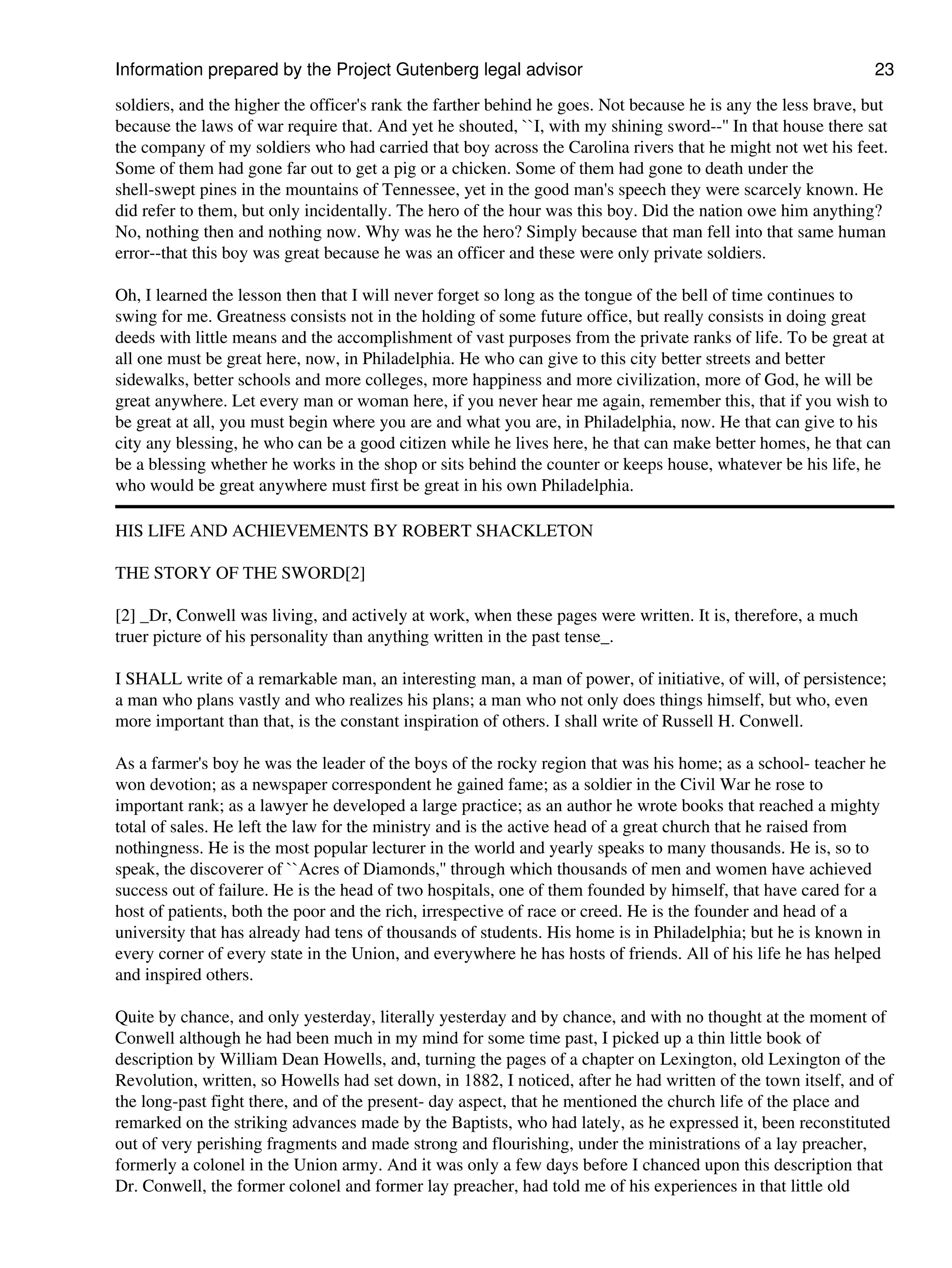 Acres of diamonds conwell | PDF