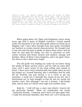 Acres Of Diamonds Russel Conwell | PDF