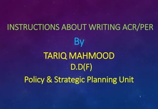 Acr instructions | PPTX