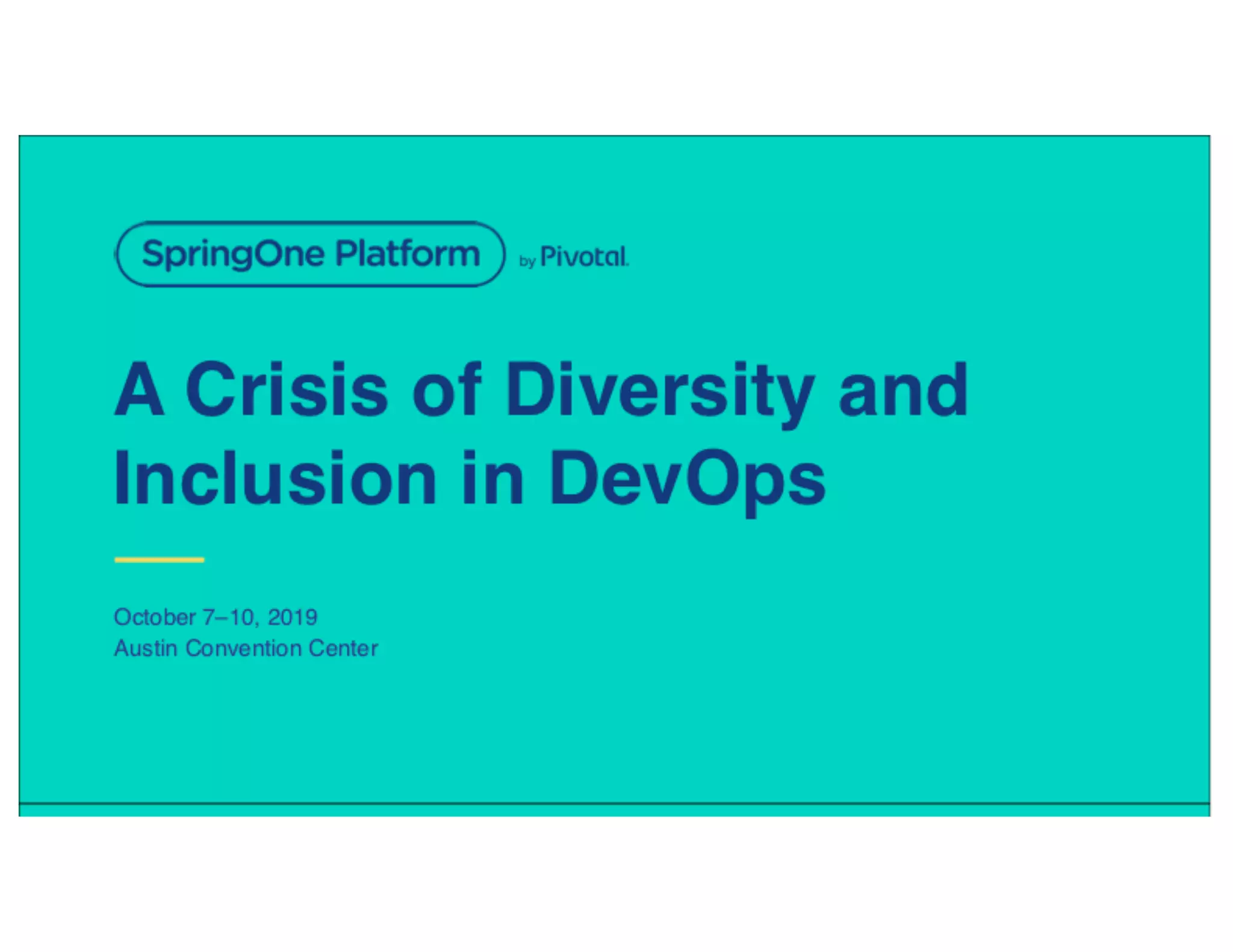 A Crisis of Diversity and Inclusion in DevOps | PDF