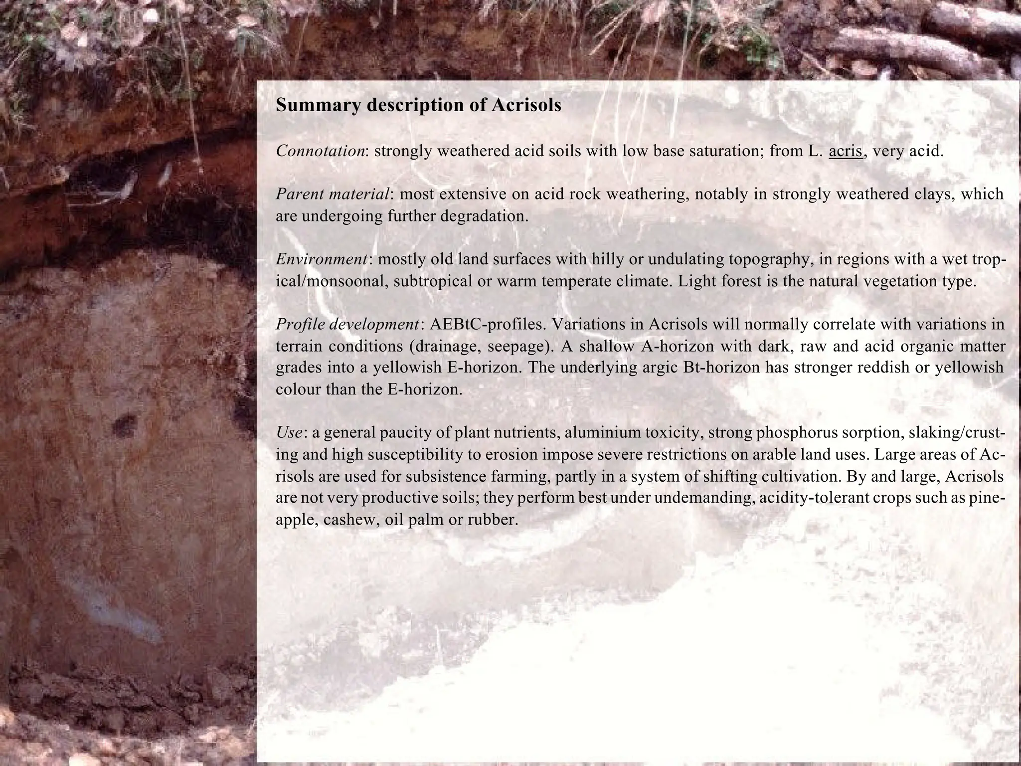 about acrosol soil in africa sub continent | PPT