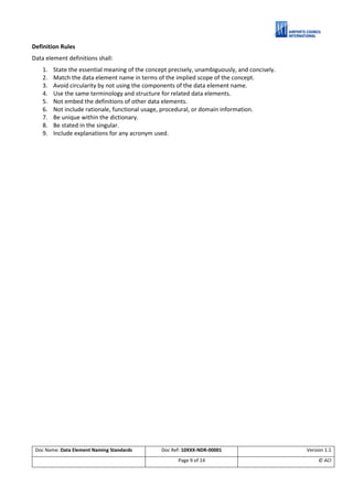 ACI ACRIS Semantic Model. Data Element Naming Standards V1.1 | PDF ...