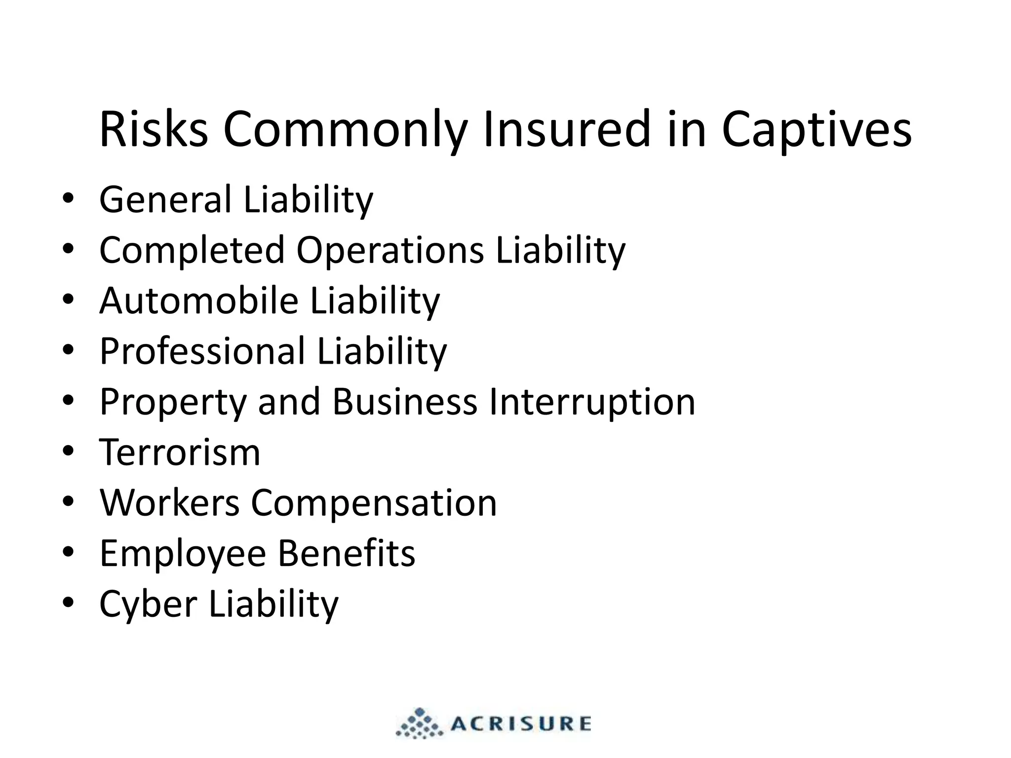 Acrisure Captive insurance | PPTX