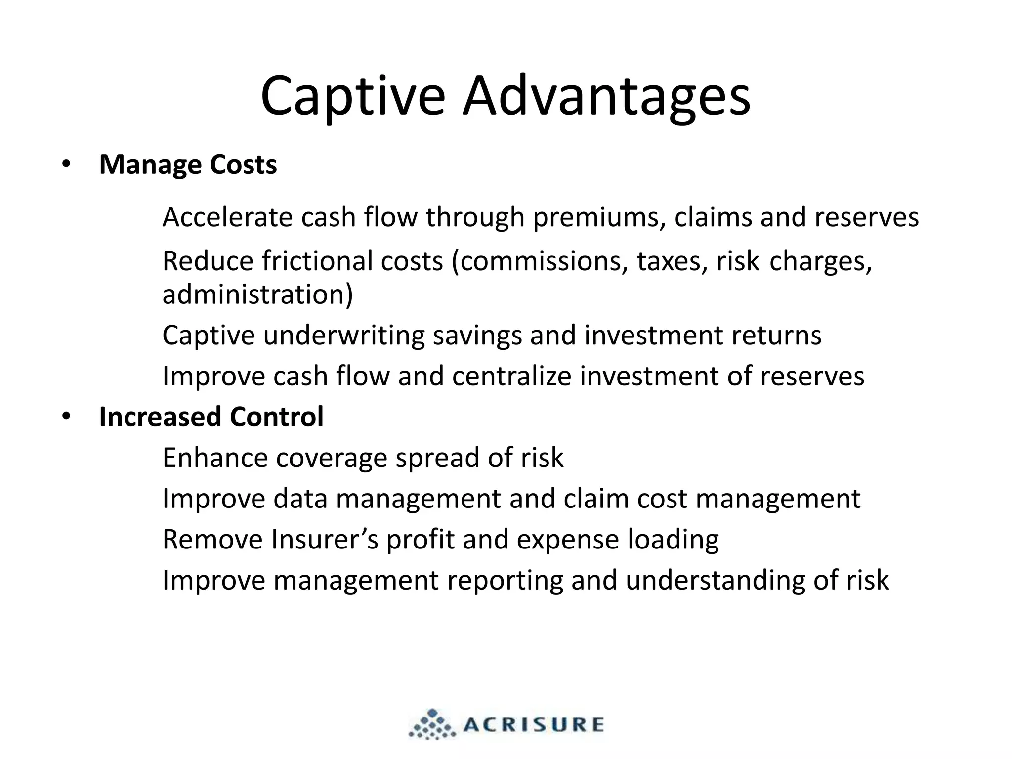 Acrisure Captive insurance | PPTX