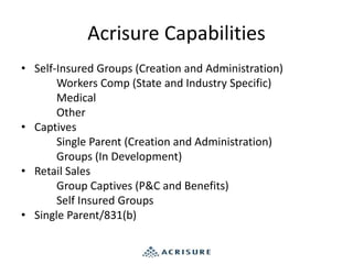 Acrisure Captive insurance | PPTX