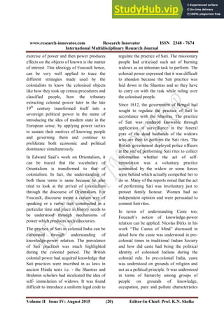 A Critical Analyses of Edward Said s Orientalism through Foucaultian ...