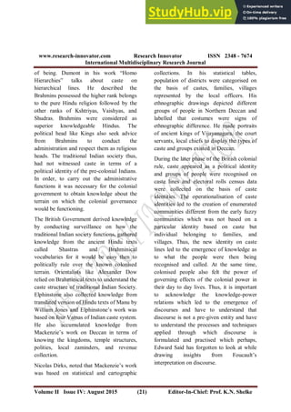 A Critical Analyses of Edward Said s Orientalism through Foucaultian Perspective of Knowledge ...