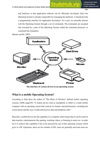 A Critical Analysis And Comparison Of Major Mobile Operating Systems And A User Classification ...