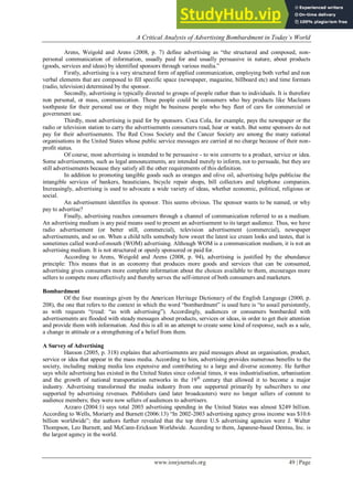 A Critical Analysis Of Advertising Bombardment In Today S World | PDF ...