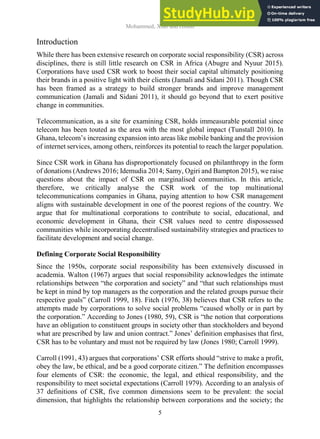 A Critical Analysis Of Corporate Social Responsibility In Ghana S ...
