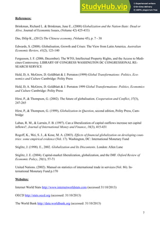 A Critical Analysis Of The Transformationalist View Of Globalisation | PDF