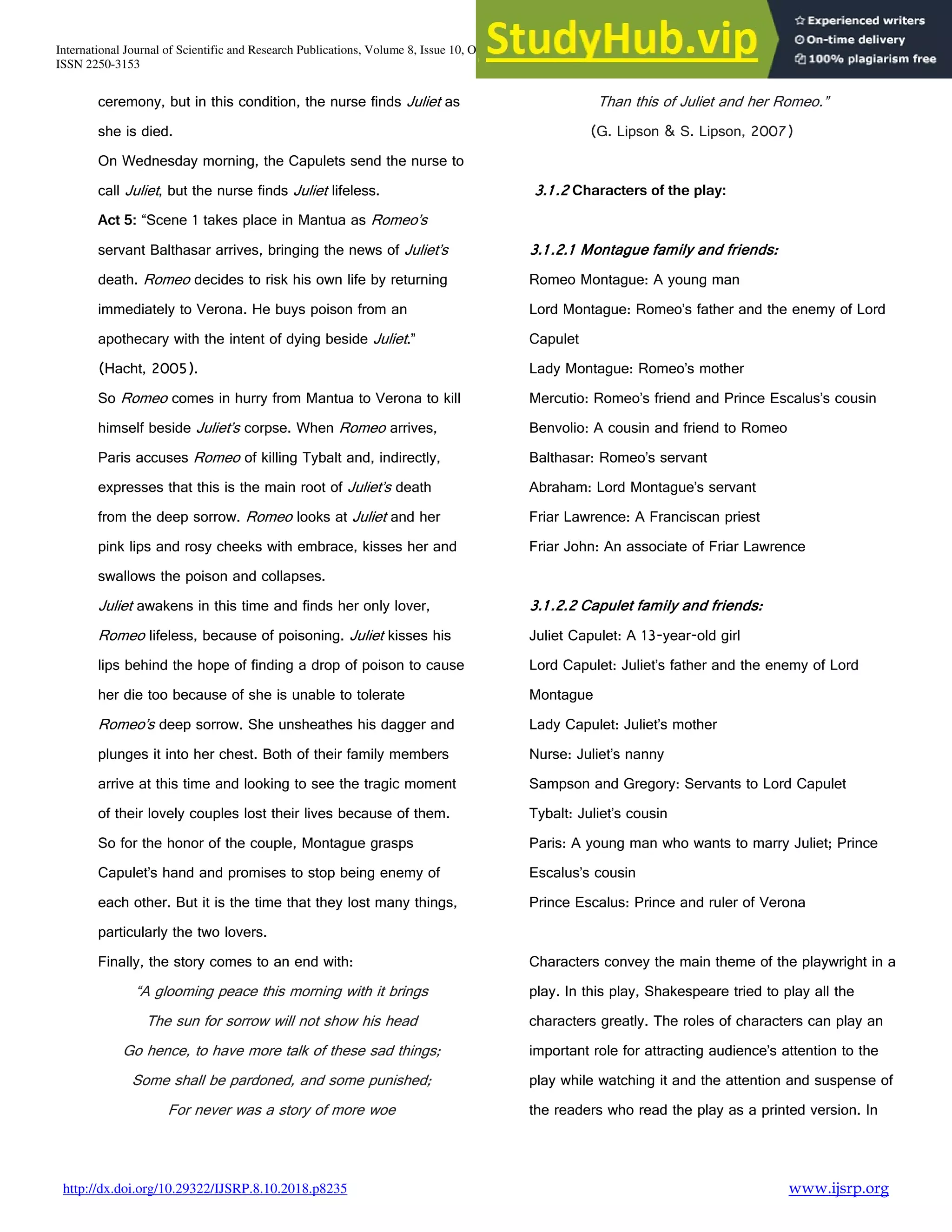 A Critical Analysis Of William Shakespeare S Romeo And Juliet | PDF