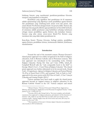 A Critical Appreciation To Thomas Groome S Shared Praxis Approach | PDF