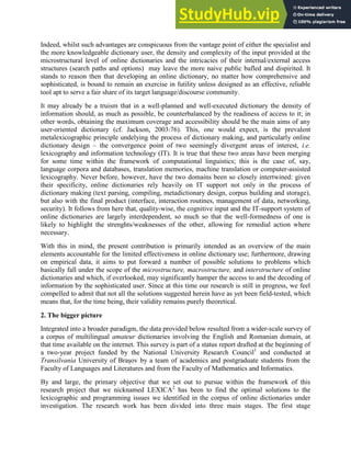 A Critical Approach To Online Dictionaries Problems And Solutions | PDF