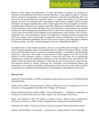 A Critical Approach To Online Dictionaries Problems And Solutions | PDF