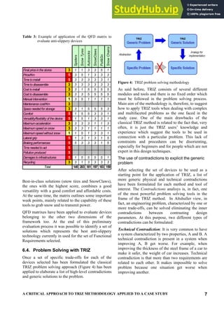 A Critical Approach To TRIZ Methodology Applied To A Case Study | PDF