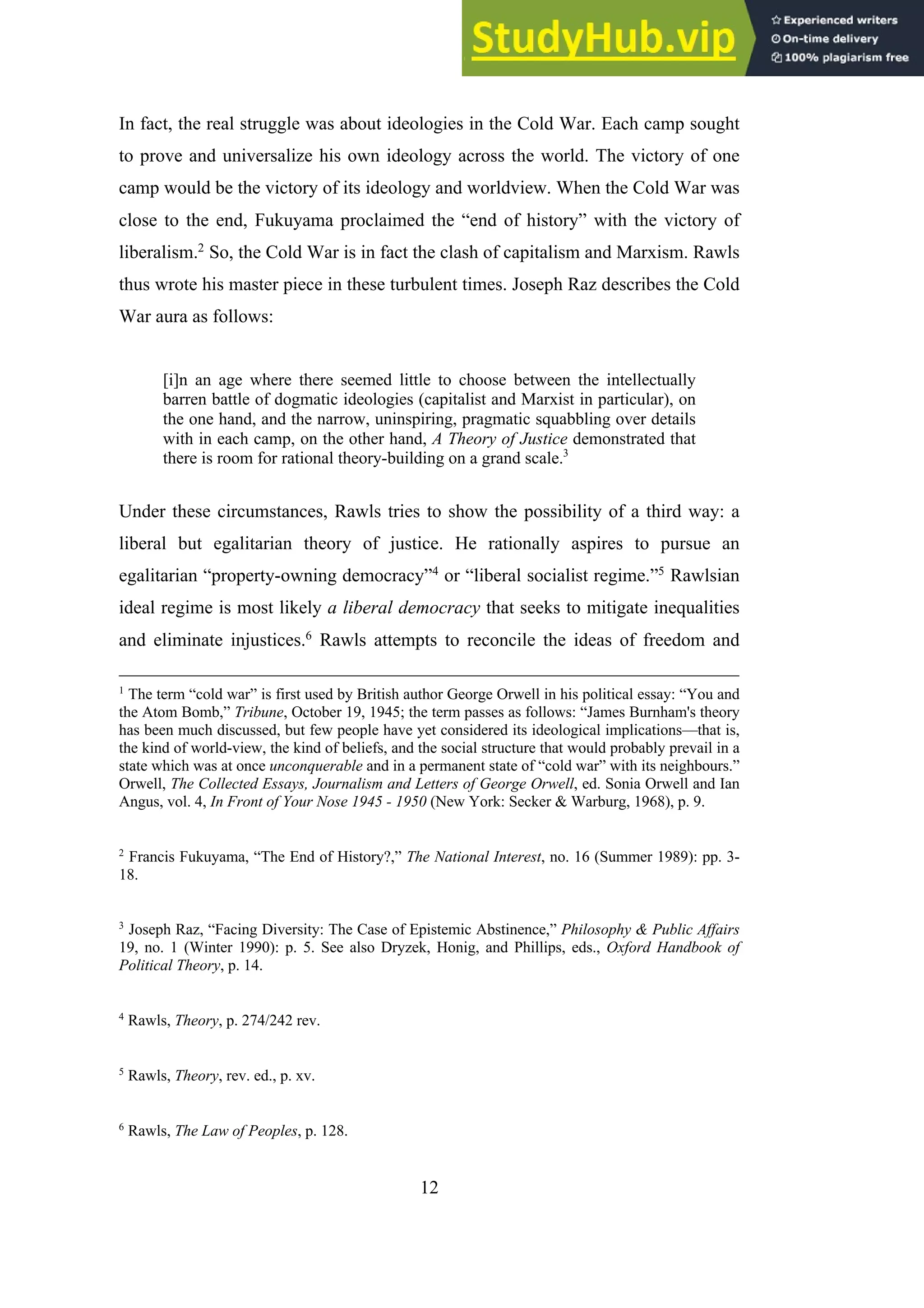 A CRITICAL ASSESSMENT OF JOHN RAWLS S THEORY OF JUSTICE AS FAIRNESS | PDF