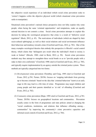 A Critical Comparison Of Situational And Social Approaches To Crime ...