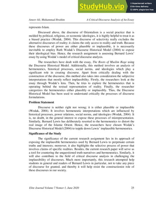 A CRITICAL DISCOURSE ANALYSIS OF AN ESSAY EMPLOYING RUTH WODAK S MODEL ...