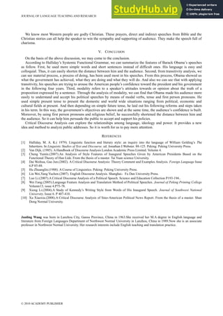 A Critical Discourse Analysis Of Barack Obama Quot S Speeches | PDF