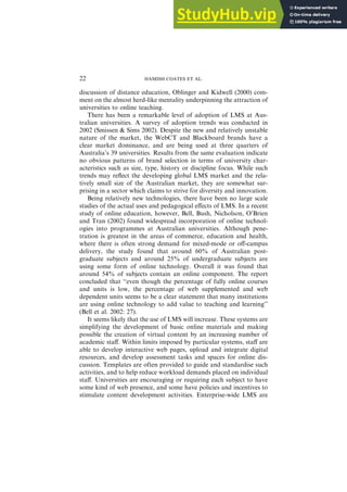 A critical examination of the effects of learning management systems on university teaching and ...