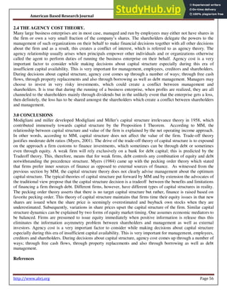 A Critical Literature Review Of Capital Structure Theories | PDF