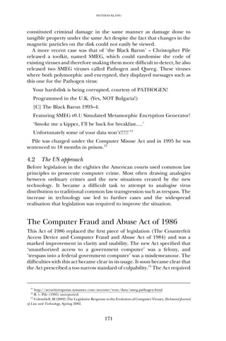 A critical look at the regulation of computer viruses | PDF | Antivirus ...