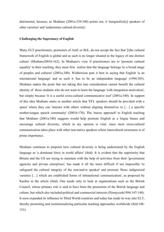 A critical review of marko modiano's article 'linguistic imperialism ...