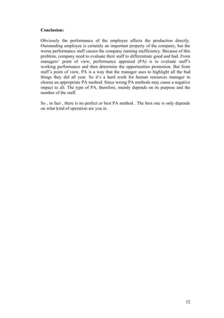 A critical review of performance evaluation tools and technique | DOC