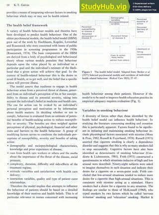 A Critical Review Of The Health Belief Model In Relation To Cigarette ...