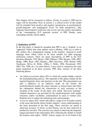 A critical review of the Presentation-Practice-Production Model (PPP) in Foreign Language ...