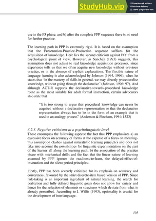 A critical review of the Presentation-Practice-Production Model (PPP ...