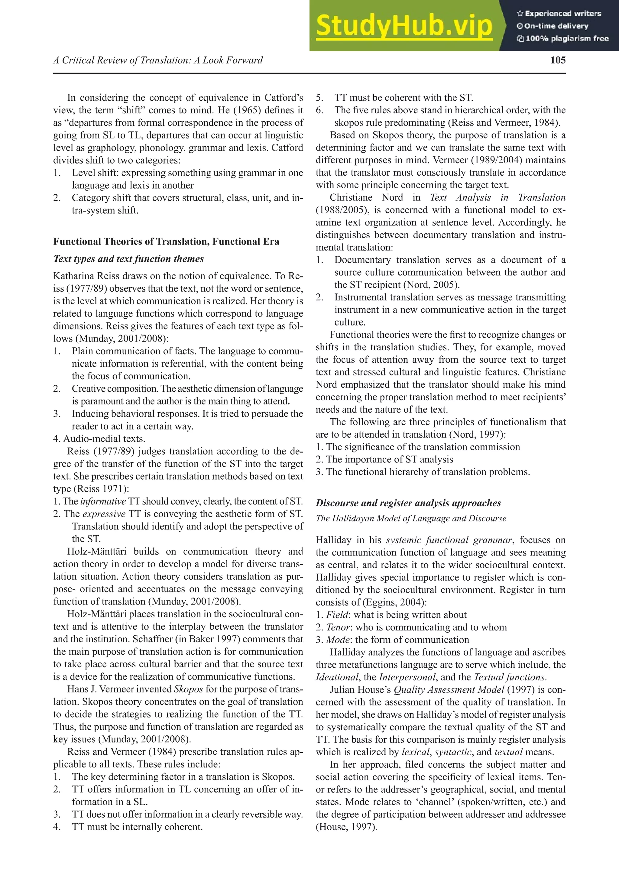 A Critical Review Of Translation A Look Forward | PDF