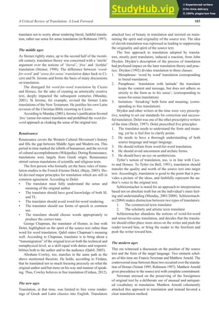 A Critical Review Of Translation A Look Forward | PDF