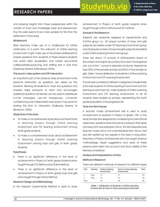 A Critical Study Of Effectiveness Of Online Learning On Students Achievement | PDF