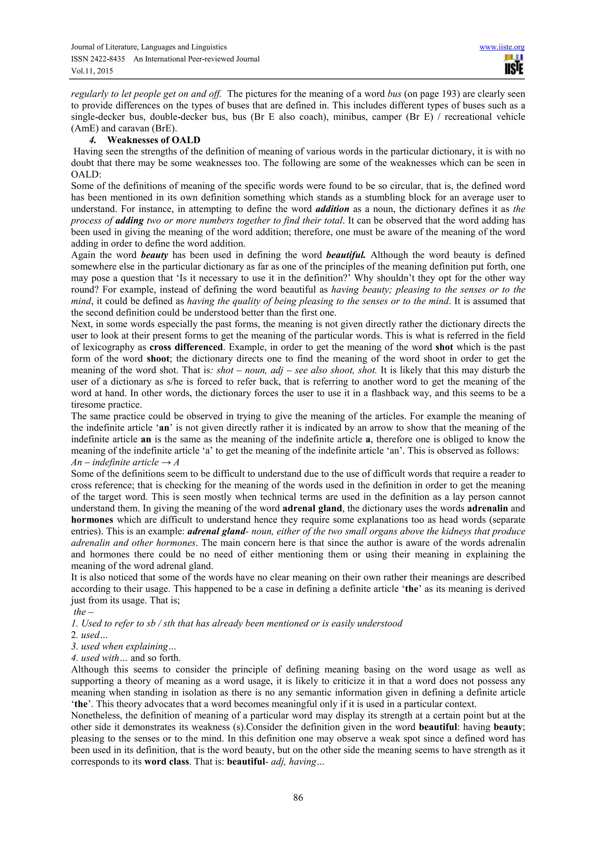 A critical study of the word meanings in dictionaries | PDF