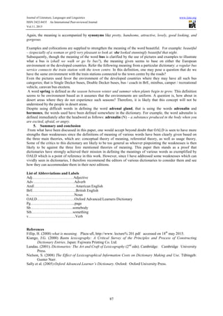 A critical study of the word meanings in dictionaries | PDF