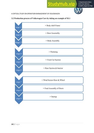 A CRITICAL STUDY ON OPERATIONS MANAGEMENT OF VOLKSWAGEN | PDF