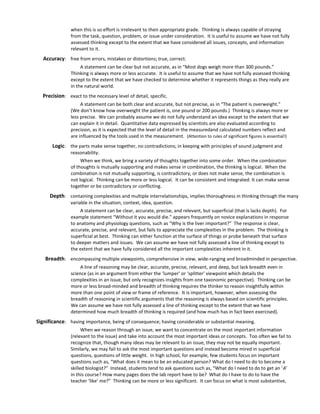 A critical thinking framework for understanding excellence in ...