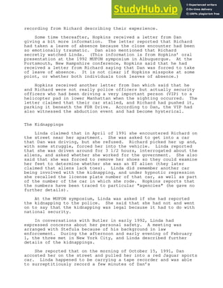 A Critique Of Budd Hopkins Case Of The UFO Abduction Of | PDF