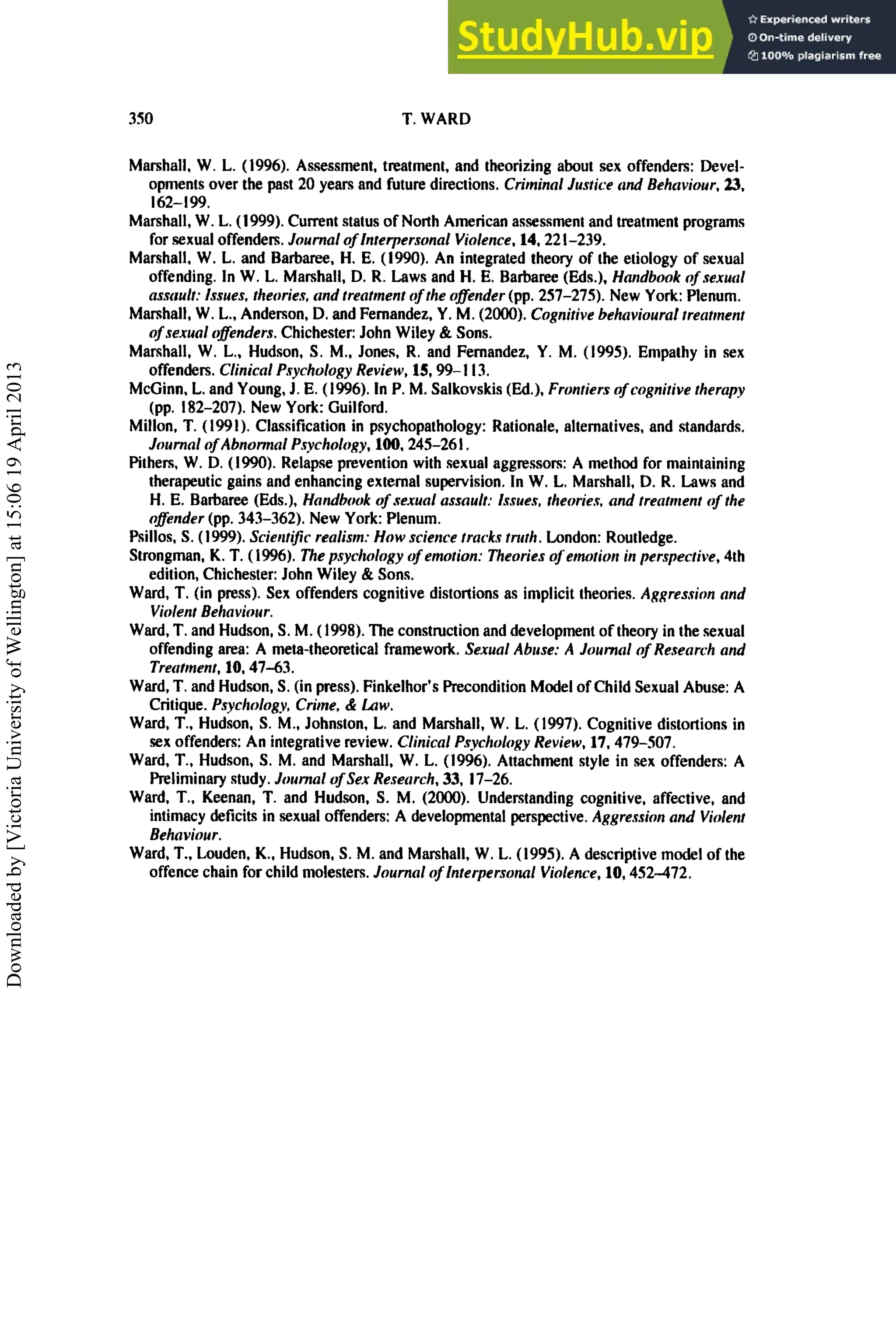 A Critique Of Hall And Hirschman S Quadripartite Model Of Child Sexual ...